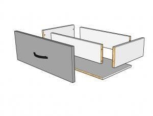 Drawer Box Construction - Birch and Melamine - Sherwood Shelving