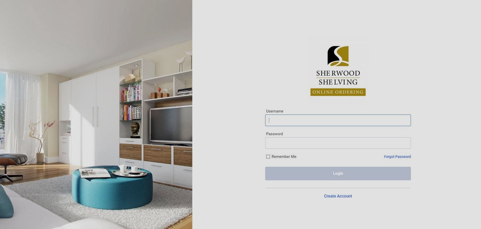 Create an Online Ordering Account - Sherwood Shelving