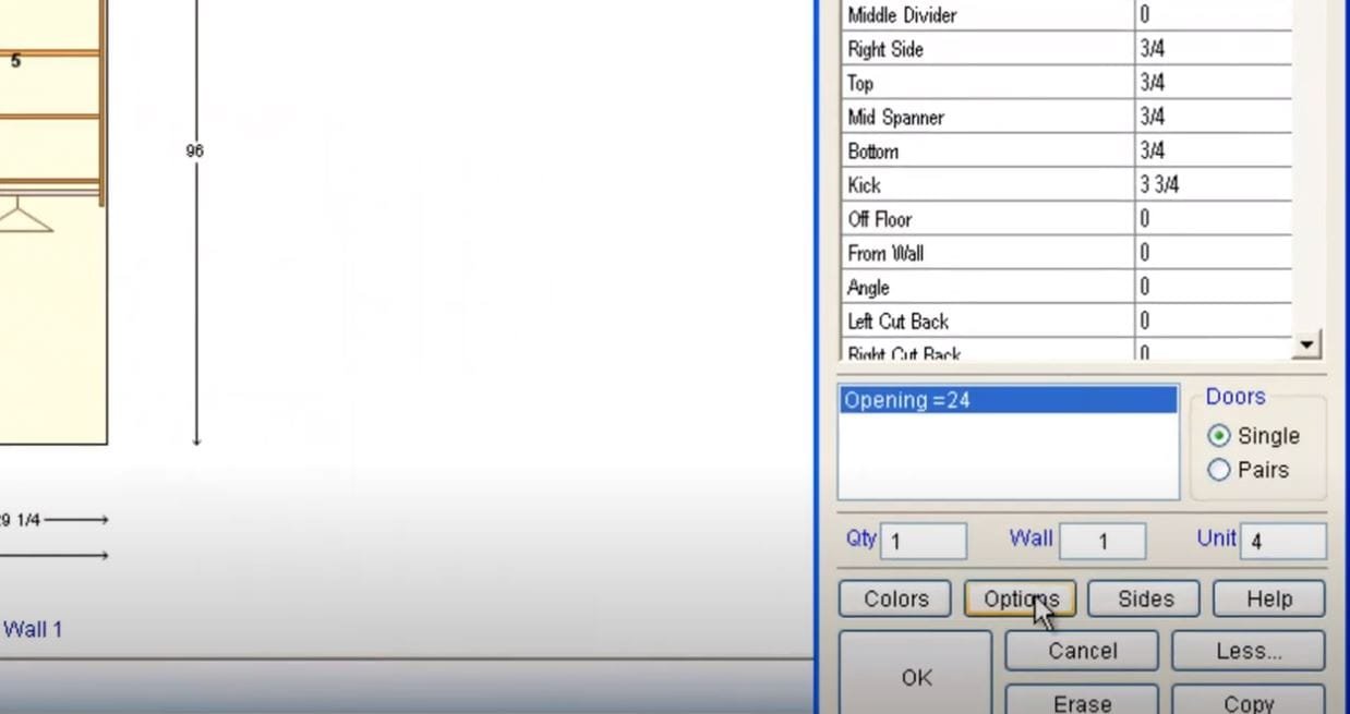 Add a Baseboard Notch - KCD Software - Sherwood Shelving